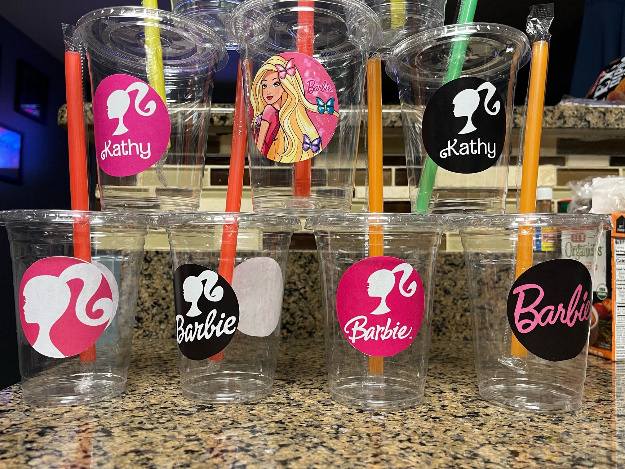 Barbie Custom Birthday Cups - Etsy
