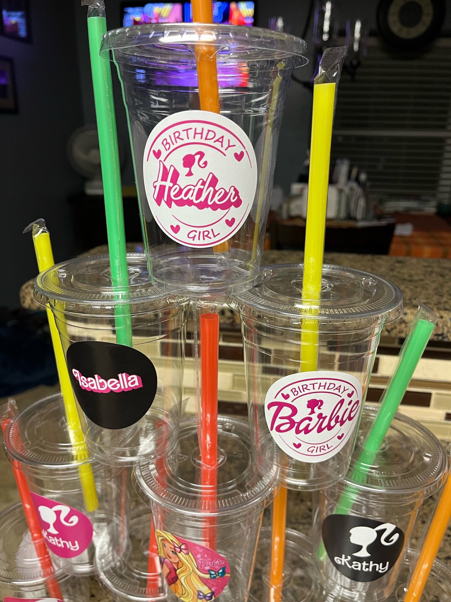 Barbie Custom Birthday Cups - Etsy