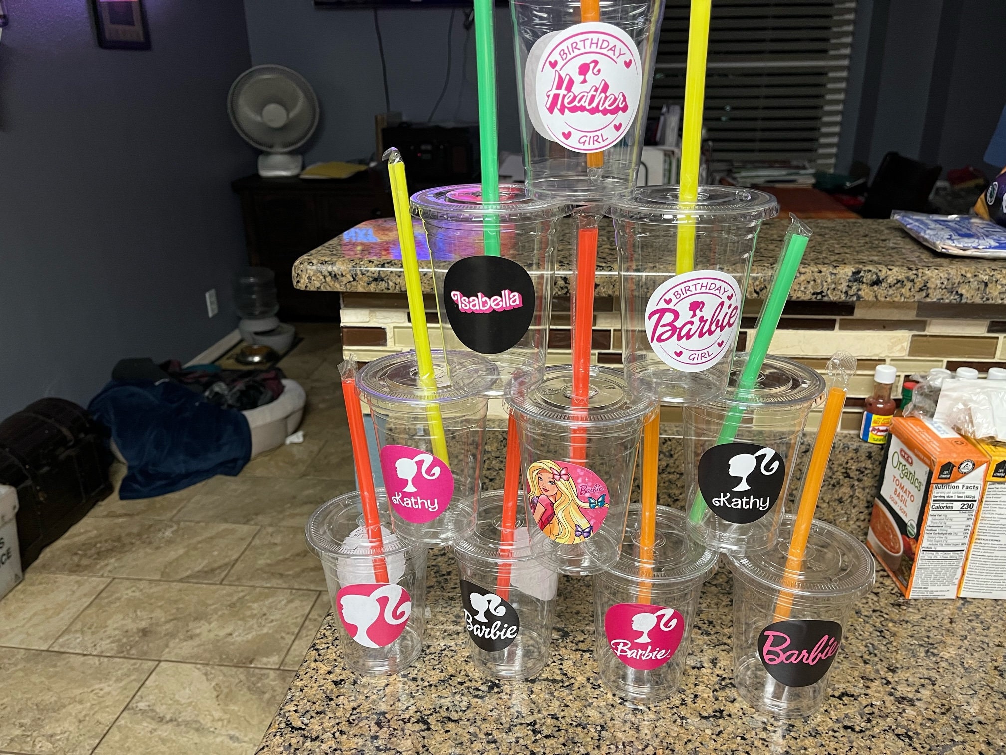 Barbie Custom Birthday Cups - Etsy