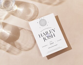 Disco Ball Wedding Invitation - Etsy