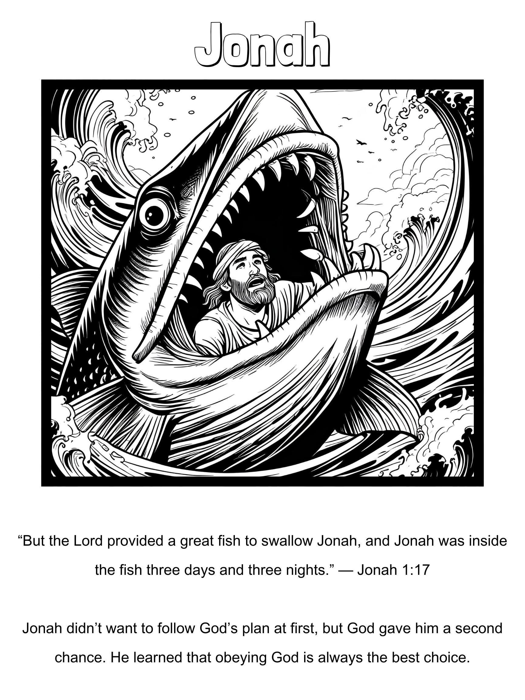 Biblical Characters Coloring Book for Kids – 16 Printable Pages ...