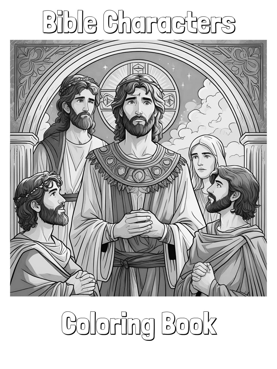 Biblical Characters Coloring Book for Kids – 16 Printable Pages ...
