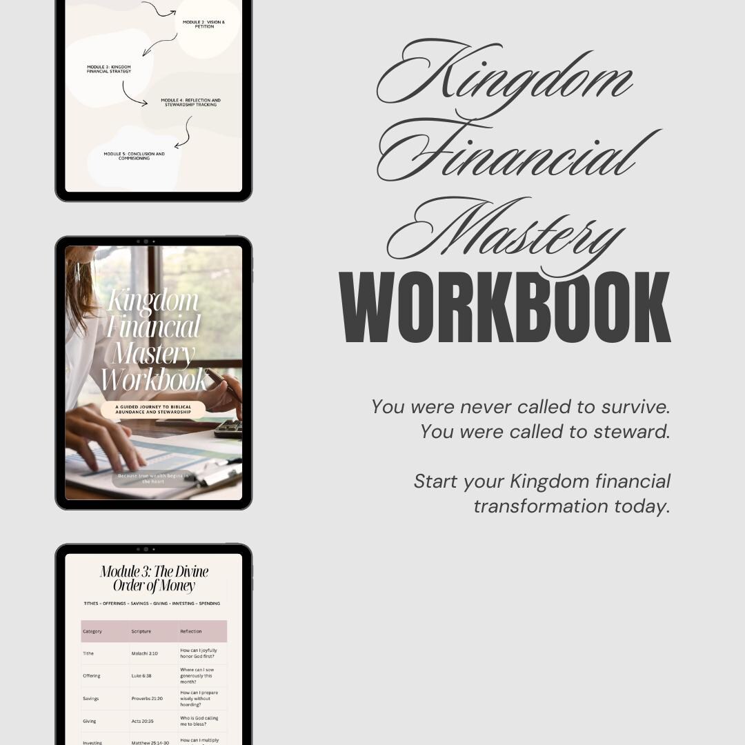 Kingdom Financial Mastery Workbook • Christian Money Mindset Planner ...