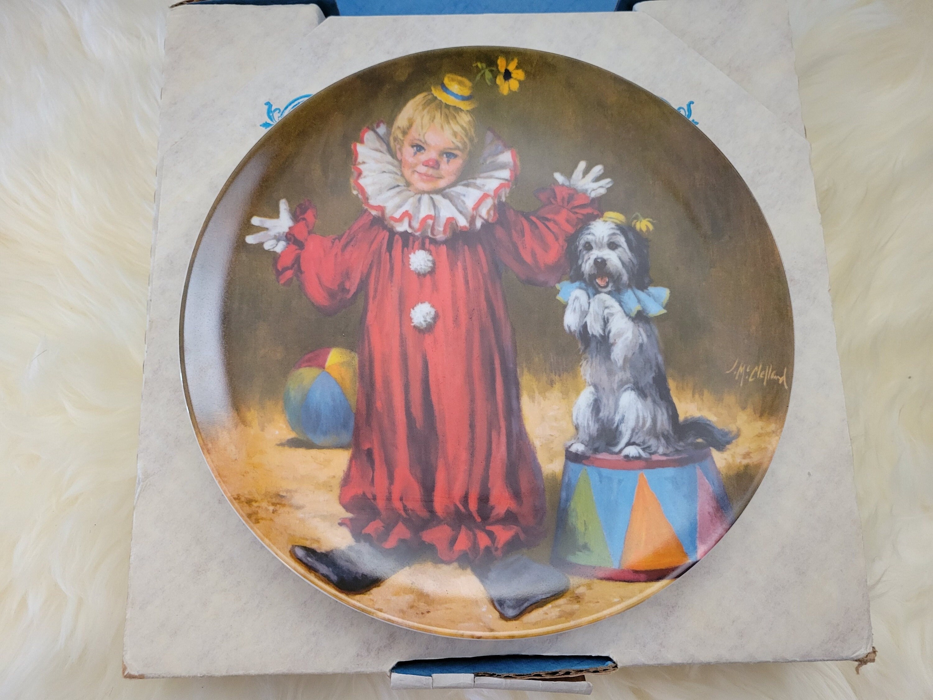 Collector Plate tommy the Clown 1982 From Mc Clelland Children's Circus ...