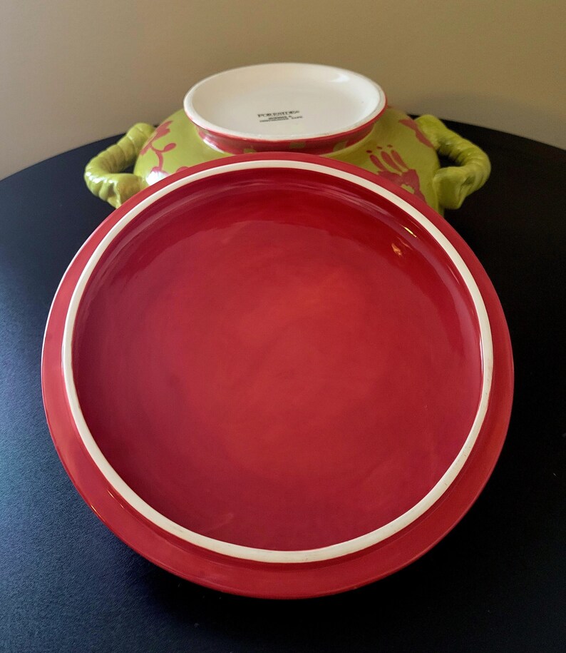 Foreside Ceramic Hand Painted Casserole/serving Dish With Handles and ...