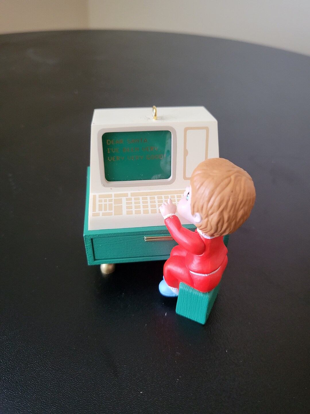 Retro Little Boy at a Light up Computer Christmas Ornament - Etsy