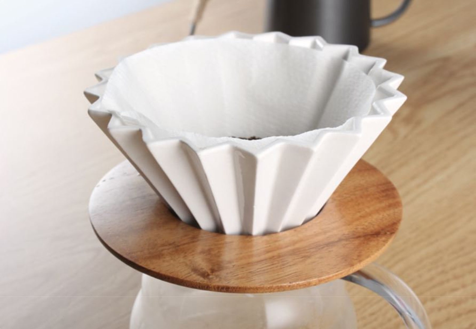 Ceramic Pour Over Cone Dripper Origami Reusable Coffee Filter - Etsy Canada