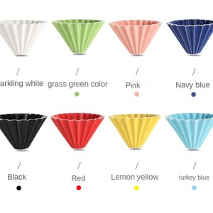 Ceramic Pour Over Cone Dripper Origami Reusable Coffee Filter Cup ...