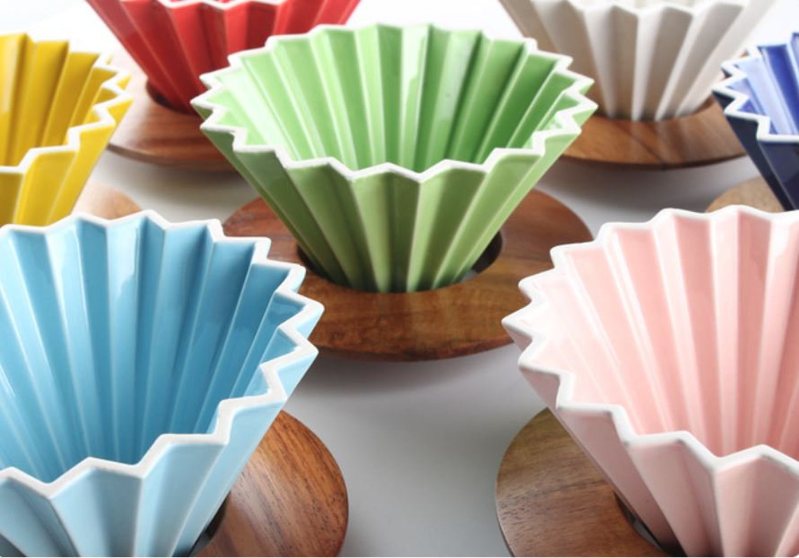 Ceramic Pour Over Cone Dripper Origami Reusable Coffee Filter - Etsy Canada