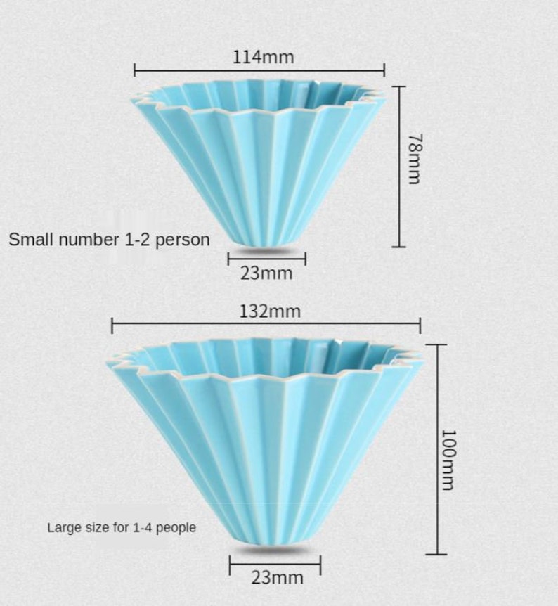 Ceramic Pour Over Cone Dripper Origami Reusable Coffee Filter - Etsy Canada