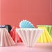Ceramic Pour Over Cone Dripper Origami Reusable Coffee Filter Cup ...