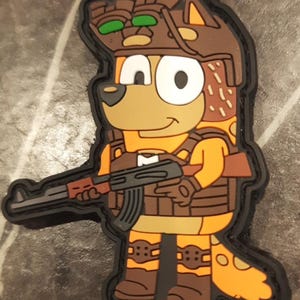 PVC Bluey Chili Moral Tactical Patch Hook/loop Military Police GBRS FOG ...
