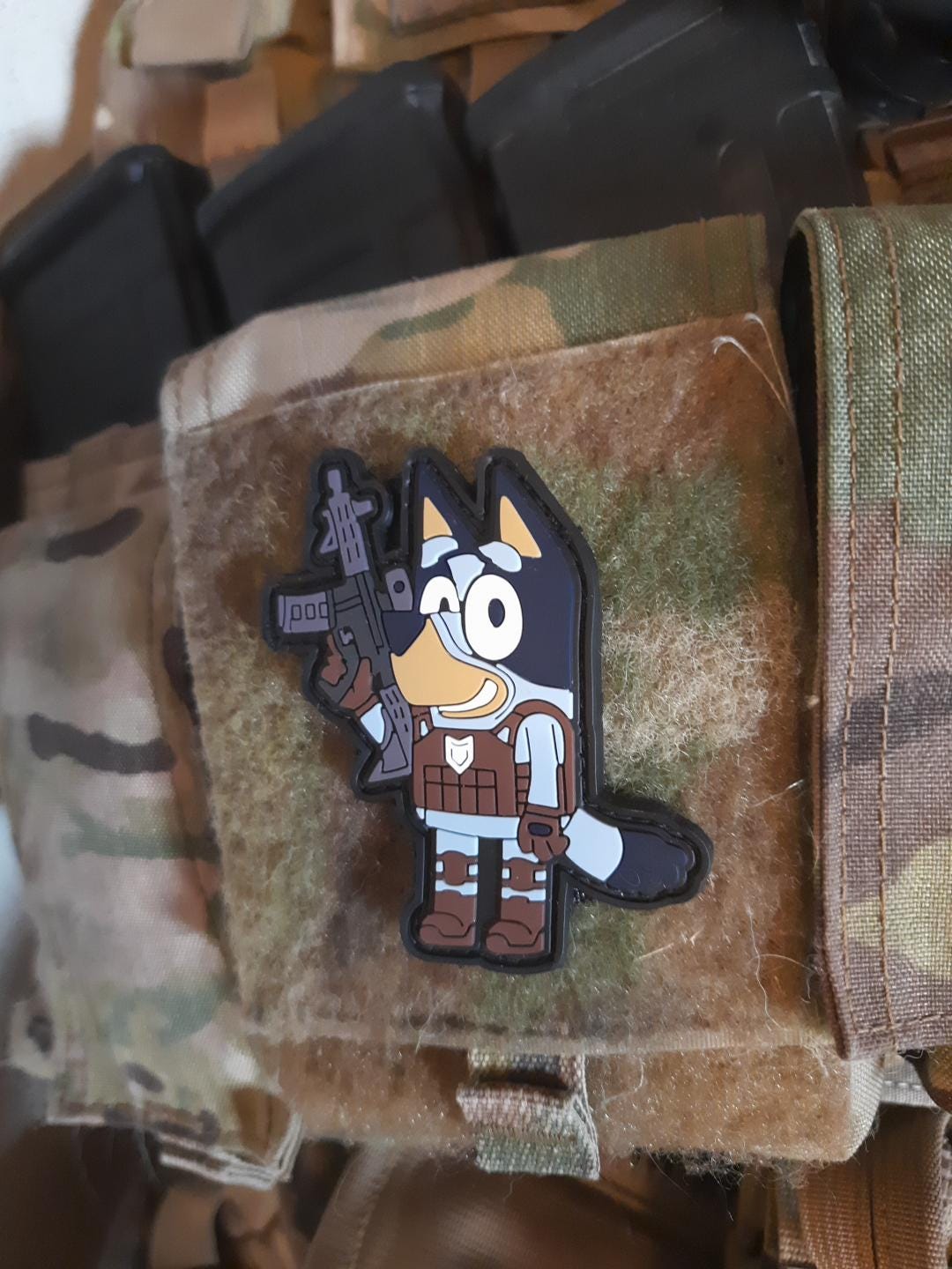 PVC Bluey Moral Tactical Patch Hook/loop Military Police GBRS FOG ...