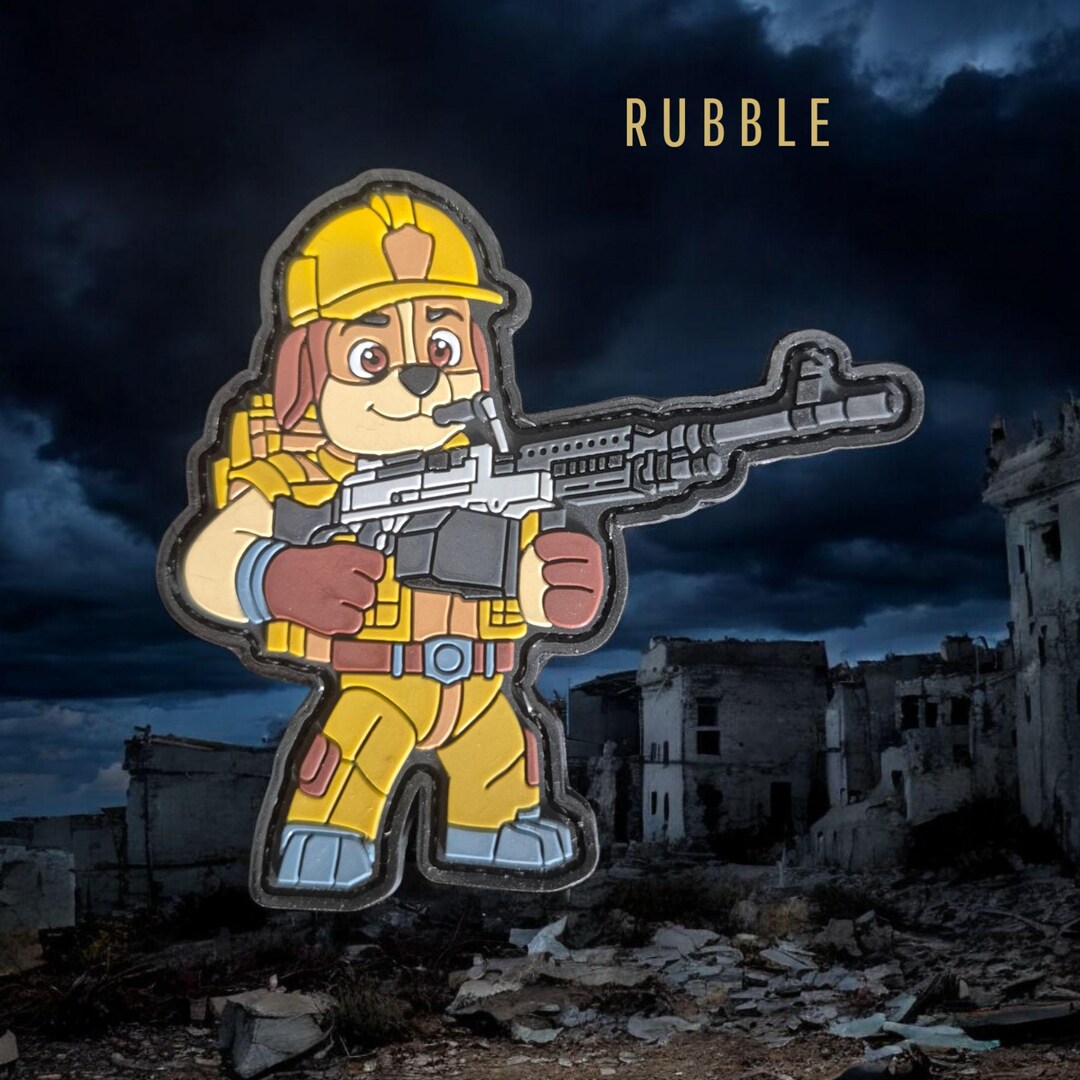 Rubble Tactical Paw Patrol Patch - Police Military EMS Hook/ Loop FOG ...