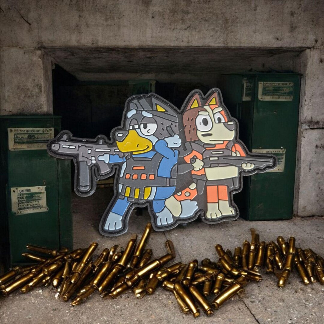 Bluey Not Bluey Morale Tactical Patch Hook/loop Gift Bandit Chili Bluey ...