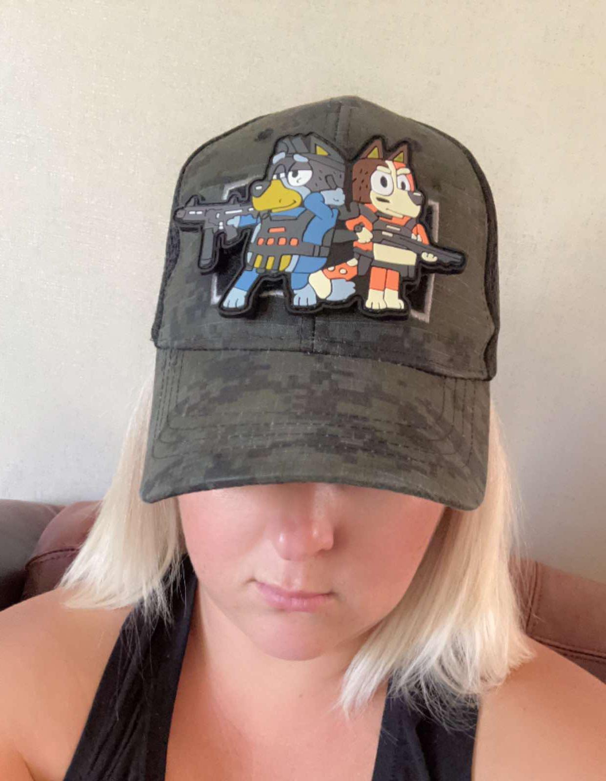 ORIGINAL PVC Bluey Moral Tactical Patch Hook/loop Kids Mom Gift Bandit ...