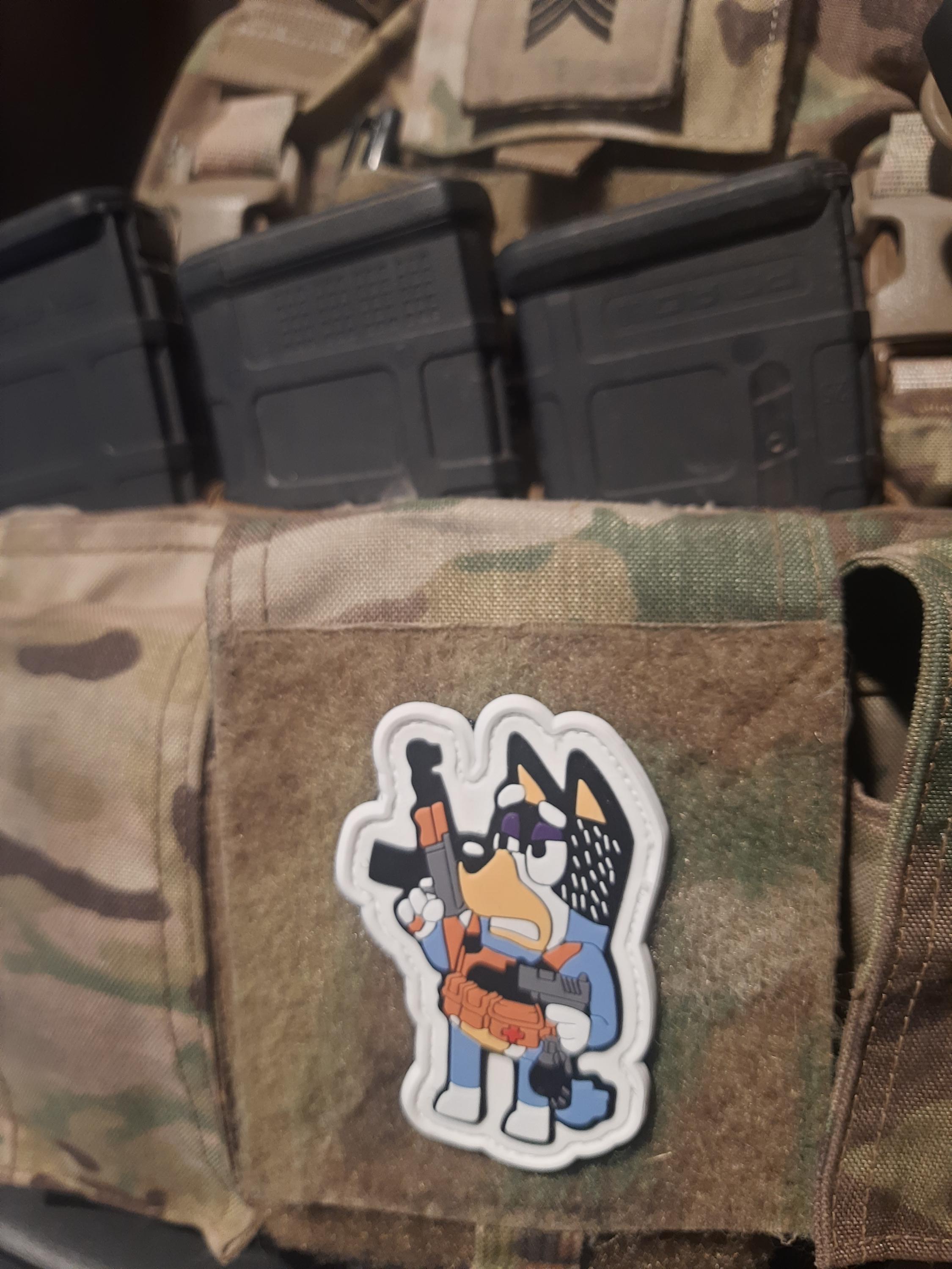 PVC Bluey Moral Tactical Patch Hook/loop Military Police GBRS FOG ...