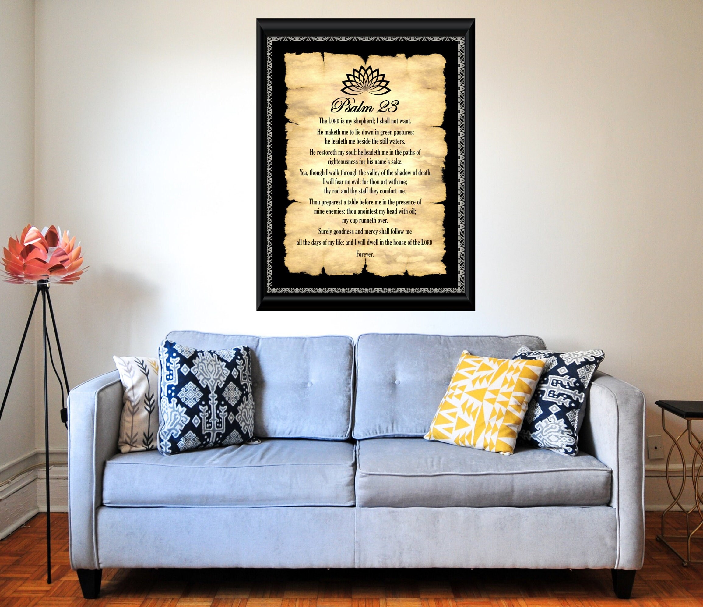 The Lord is My Shepherd, Psalm 23, Christian Wall Art With Scripture ...