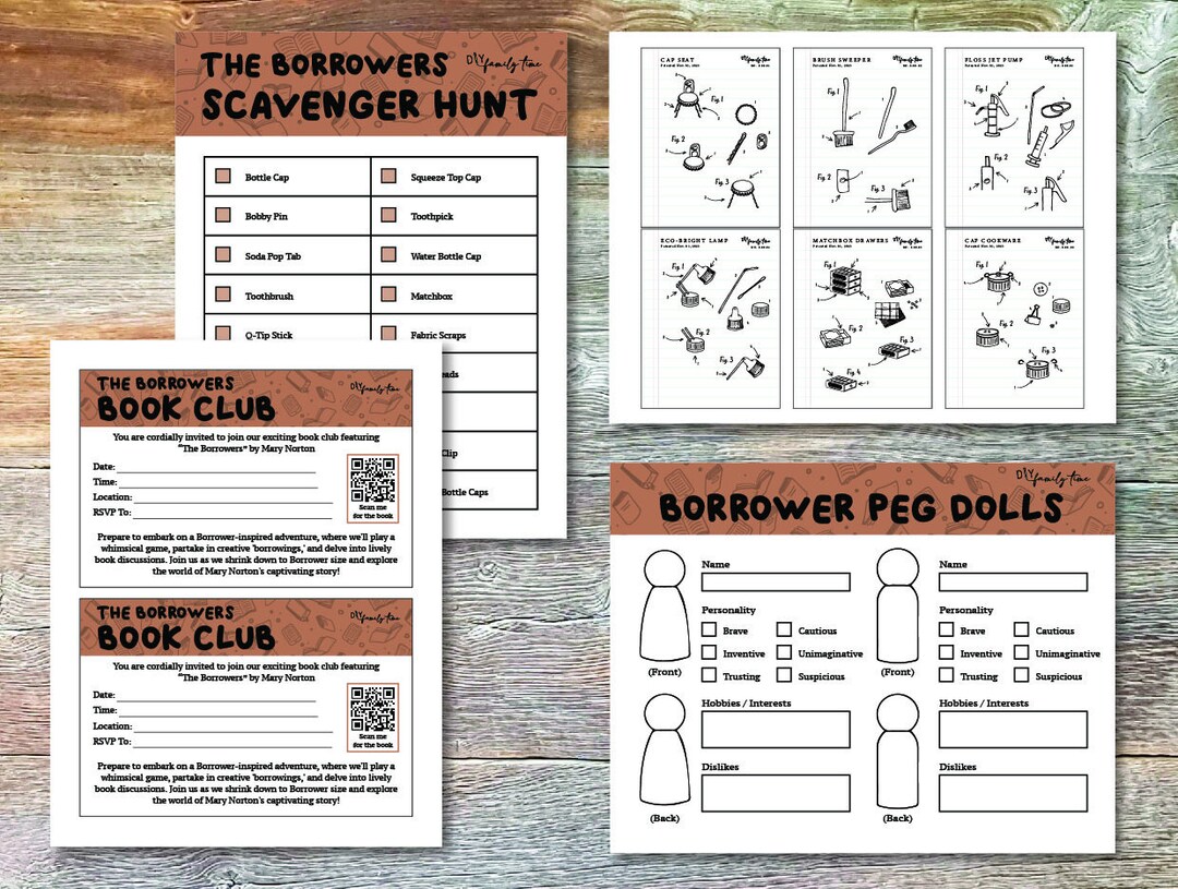 The Borrowers Book Club Outline and Activity Bundle for Kids - Etsy