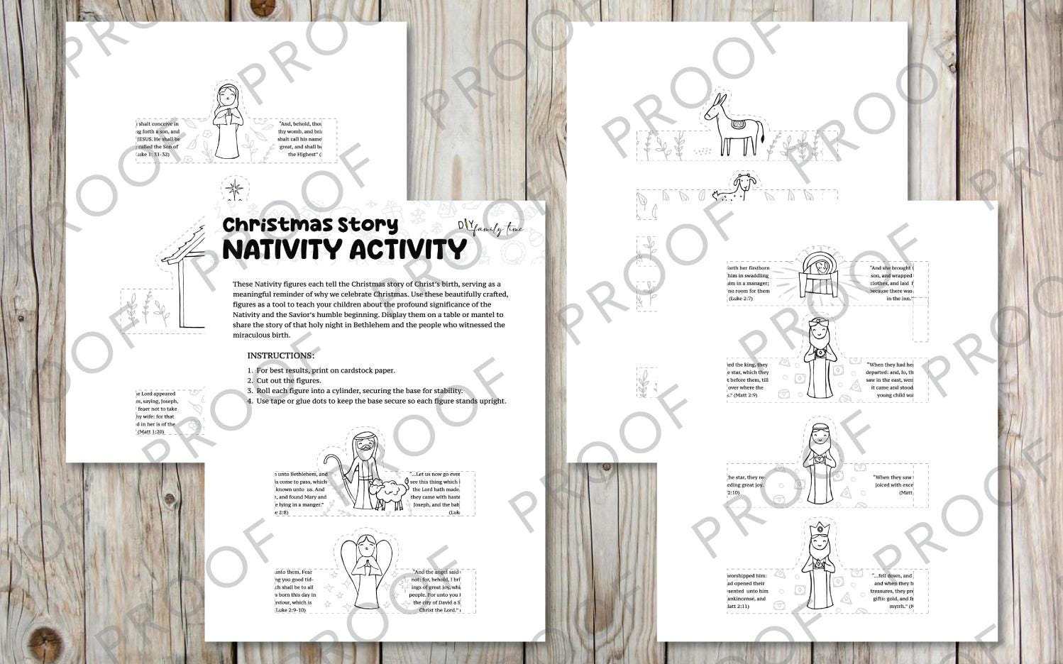 Printable Christmas Nativity Set | Kids Christmas Activity | Christmas ...