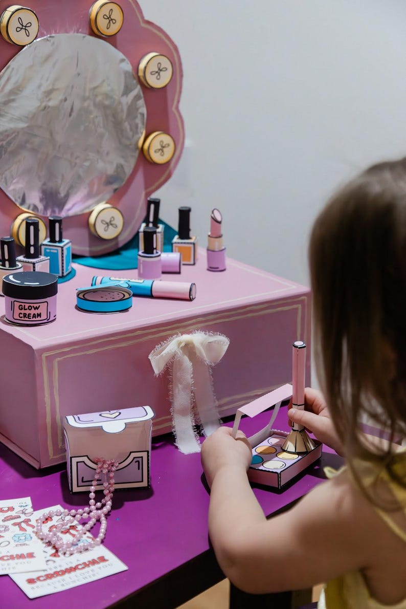 Printable Play Makeup Set for Kids | Fun Paper Makeup | Vanity Box ...