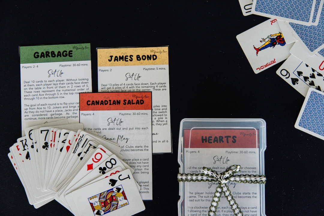 Friend or Neighbor Gift: 10 Card Games With Rules-deck the Halls- - Etsy