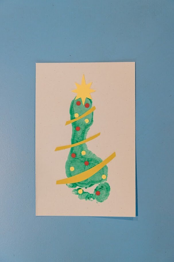 Hand and Footprint Christmas Card SVG Files Snowman, Wreath, Olaf ...