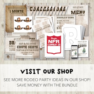 Cowboy NFR Back Numbers – Printable Western Rodeo Party Decorations ...