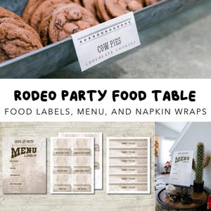 My First Rodeo Birthday Party Western-themed Food Labels, Menus ...