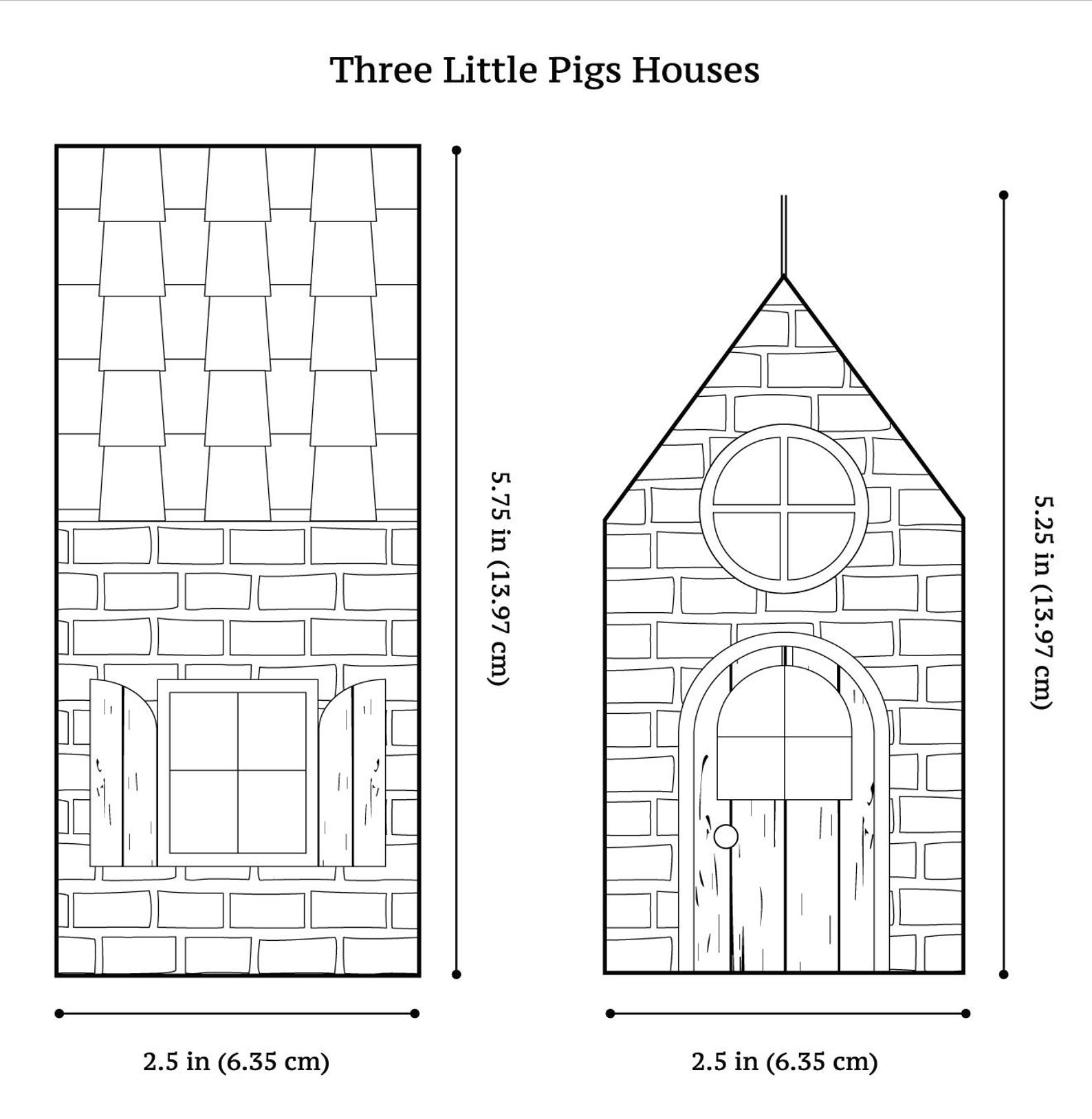Printable 3 Little Pigs House Set | Instant Download | Storytelling ...