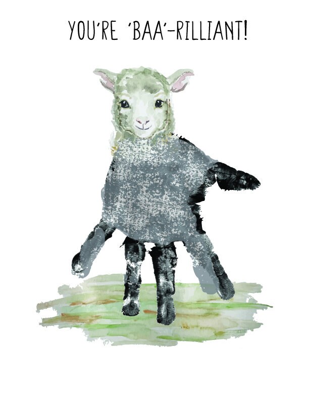 Personalized Farm Animal Handprint and Footprint Keepsake Templates ...