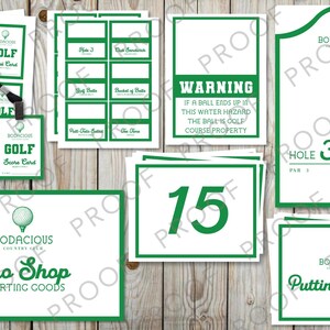 Complete Golf Party Bundle – Editable Invitations, Food Labels ...