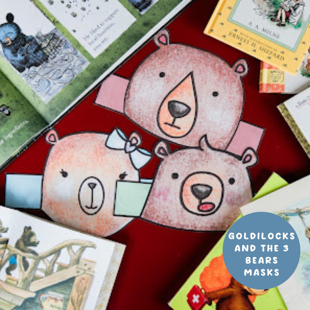 Goldilocks and the Three Bears Masks - Printable PDF Set - for Pre ...