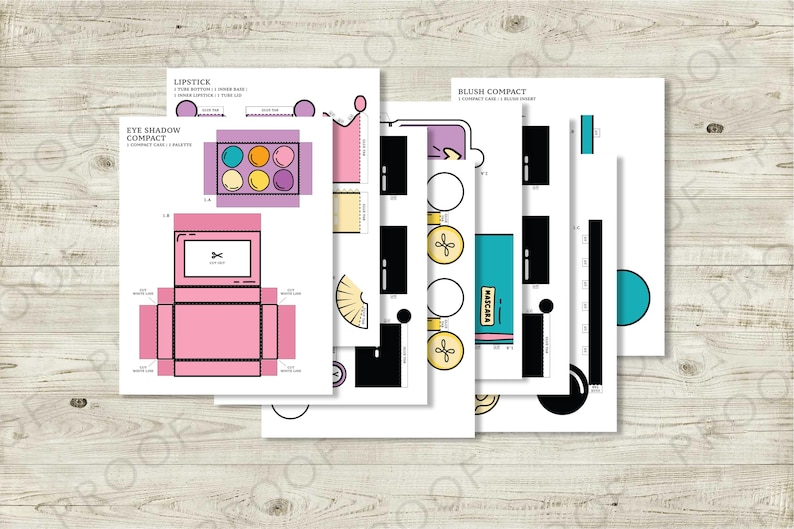 Printable Play Makeup Set for Kids | Fun Paper Makeup | Vanity Box ...