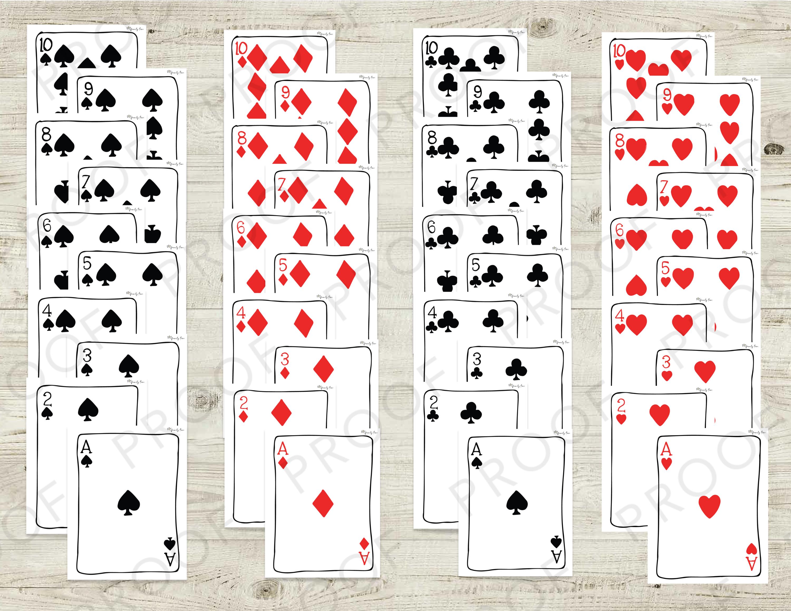 Giant Printable Playing Cards – 40 Large Cards | Alice in Wonderland ...