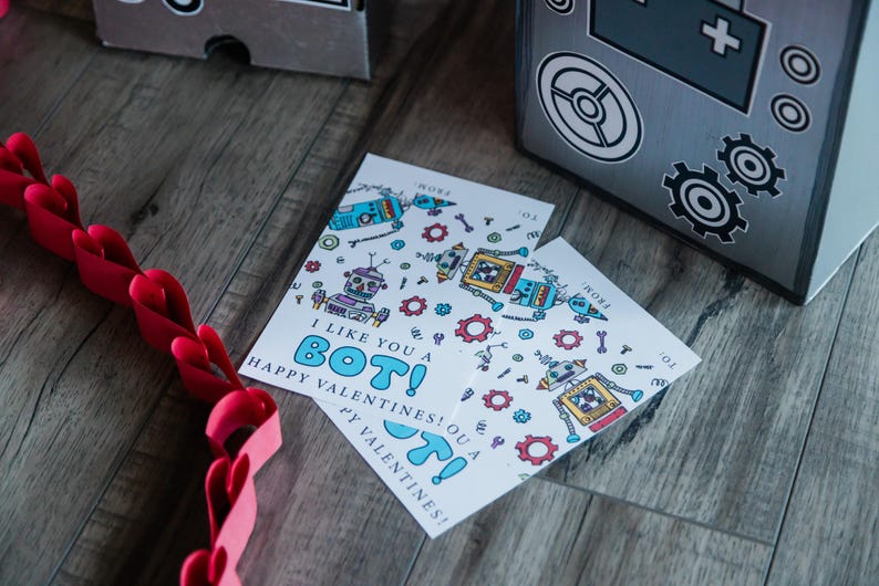 I Like You a BOT - Robot Valentine Card | Digital Download | Funny ...