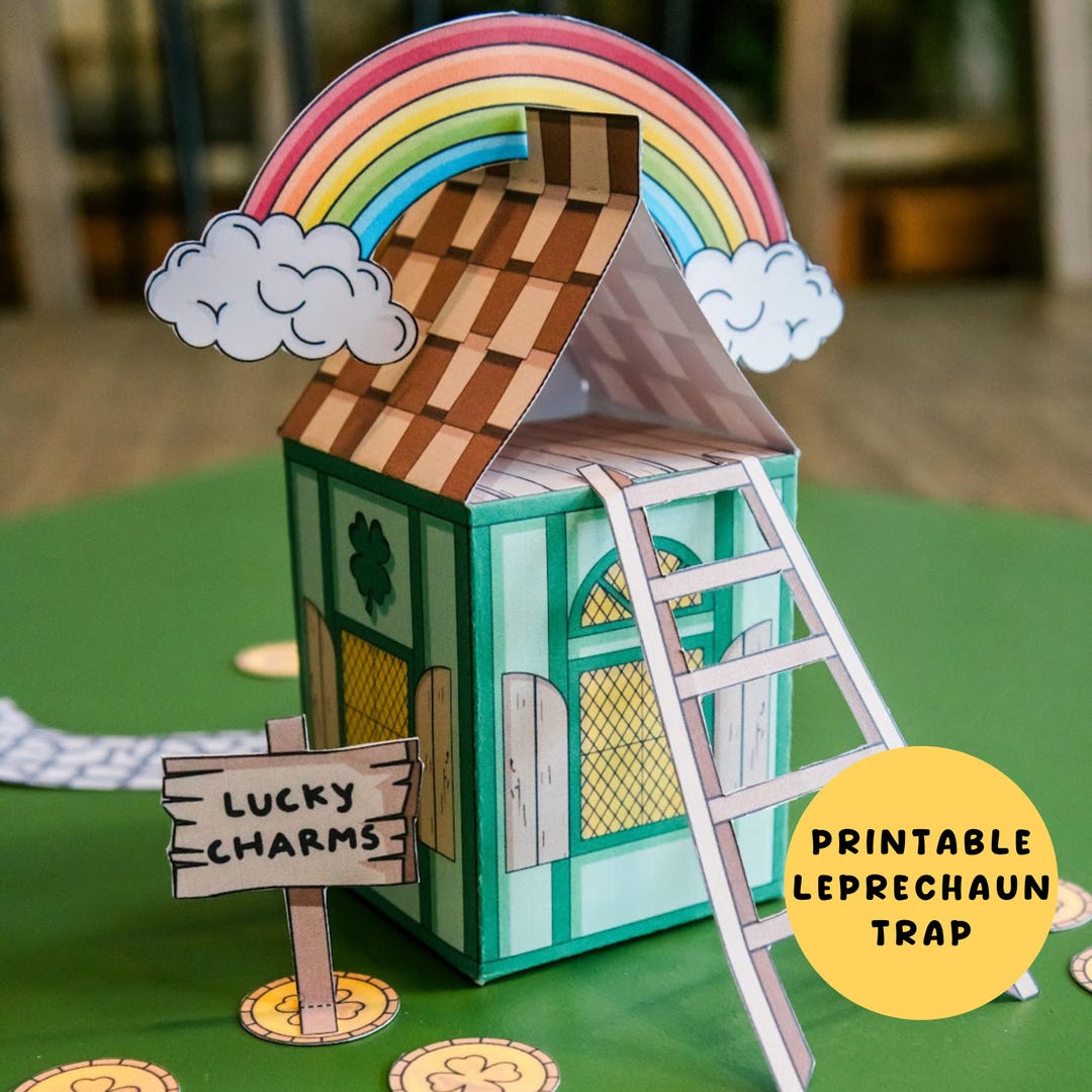 Leprechaun Trap Printable – DIY Craft for Kids (st. Patrick's Day) - Etsy