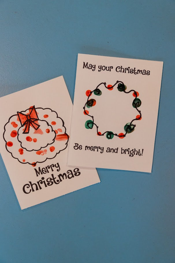 Hand and Footprint Christmas Card SVG Files Snowman, Wreath, Olaf ...