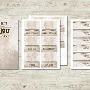 My First Rodeo Birthday Party Western-themed Food Labels, Menus ...