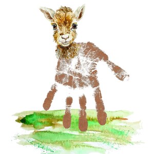 Personalized Farm Animal Handprint and Footprint Keepsake Templates ...