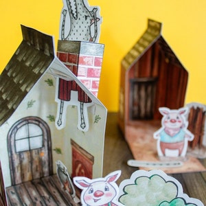 Printable 3 Little Pigs House Set | Instant Download | Storytelling ...