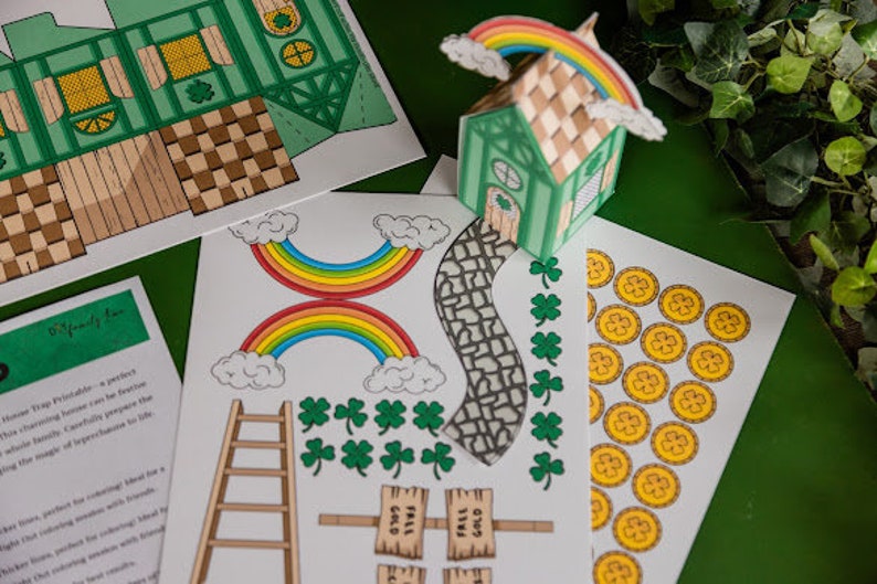 Leprechaun Trap Printable- Simple DIY Leprechaun Trap for Kids - Etsy