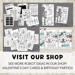 29 Robot Sticker Sheets | Digital Download | Printable Robot Elements ...