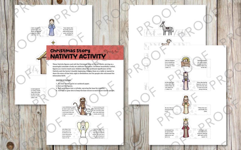Printable Christmas Nativity Set | Kids Christmas Activity | Christmas ...