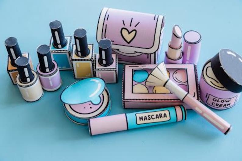 Printable Play Makeup Set for Kids | Fun Paper Makeup | Vanity Box ...