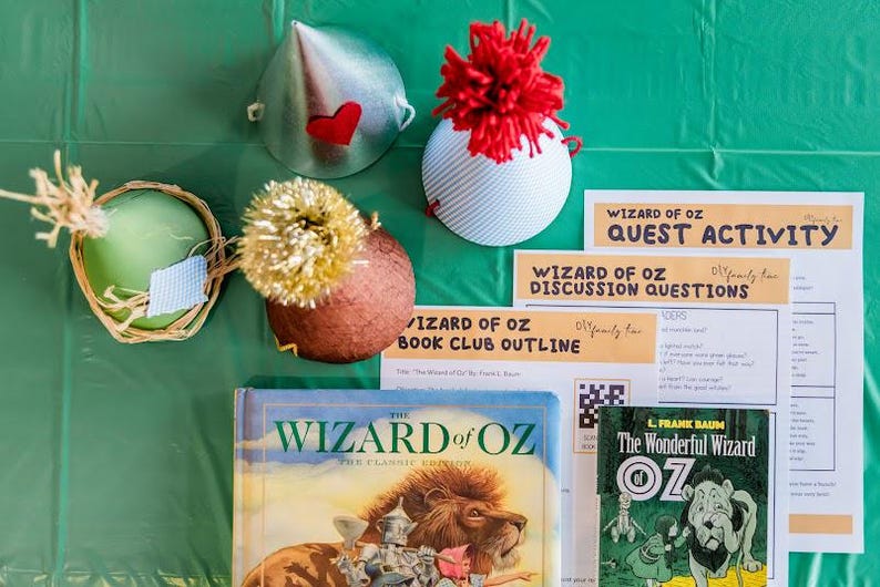 Wizard of Oz Book Party Bundle | DIY Kids Book Club Kit | Party ...
