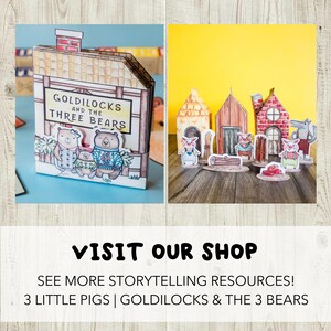 Goldilocks and the Three Bears Finger Puppets - Printable PDF Set - for ...