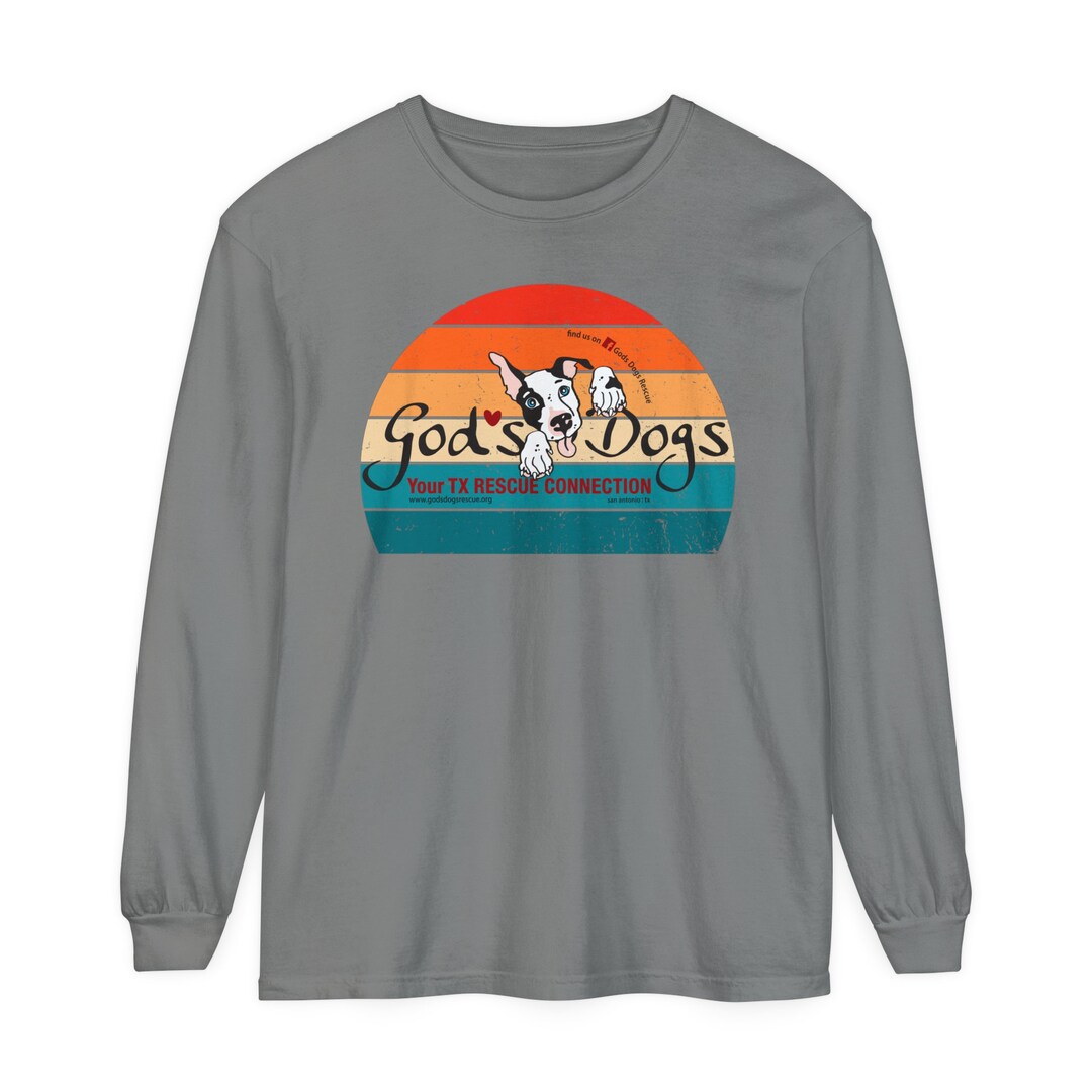 God's Dogs Rescue Retro Long Sleeve Charity Shirt - Etsy
