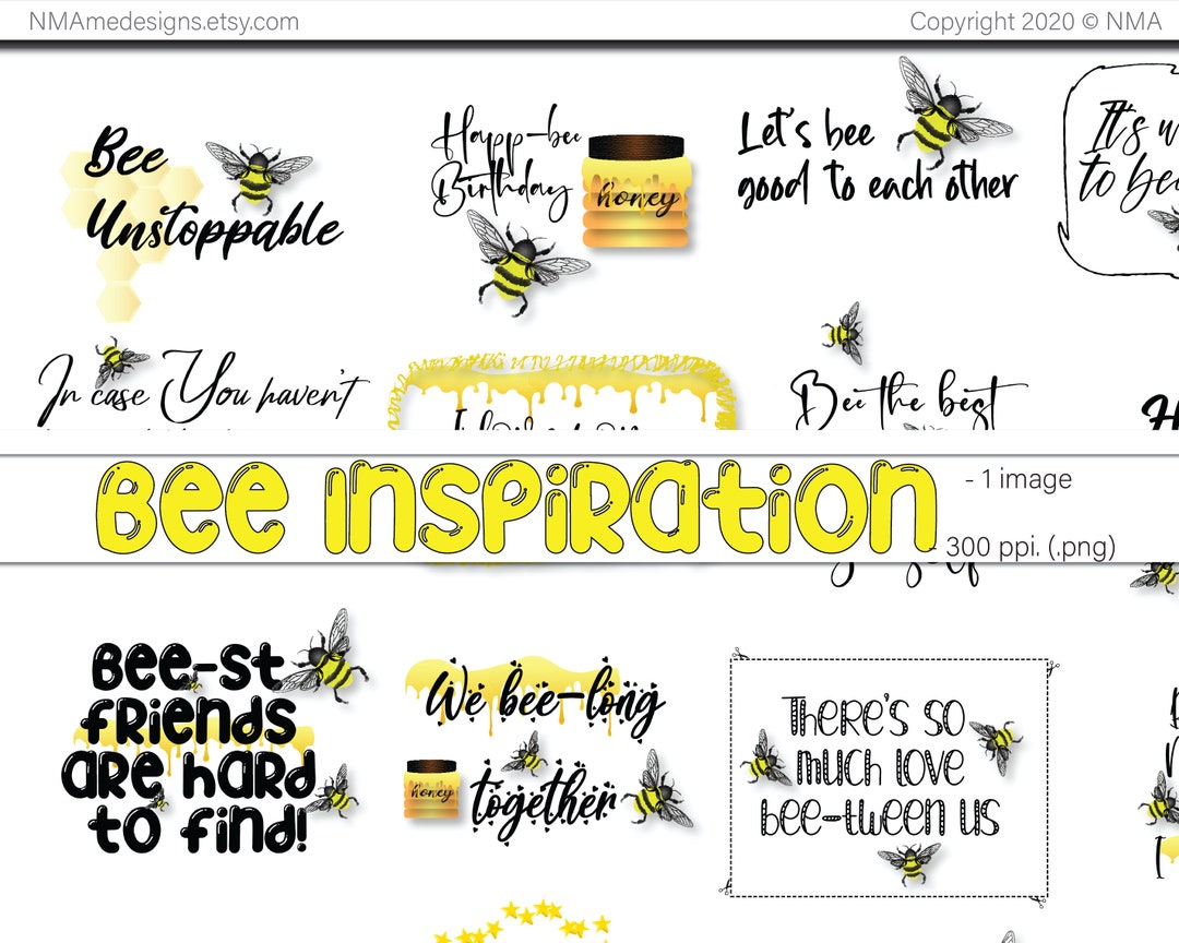 Digital Paper Download. Bees. Inspirational Words. Buzz. Bumble Bee ...