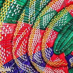 Traditional Handwoven Round Bread / Fruit Basket Tray - Ethiopian ...